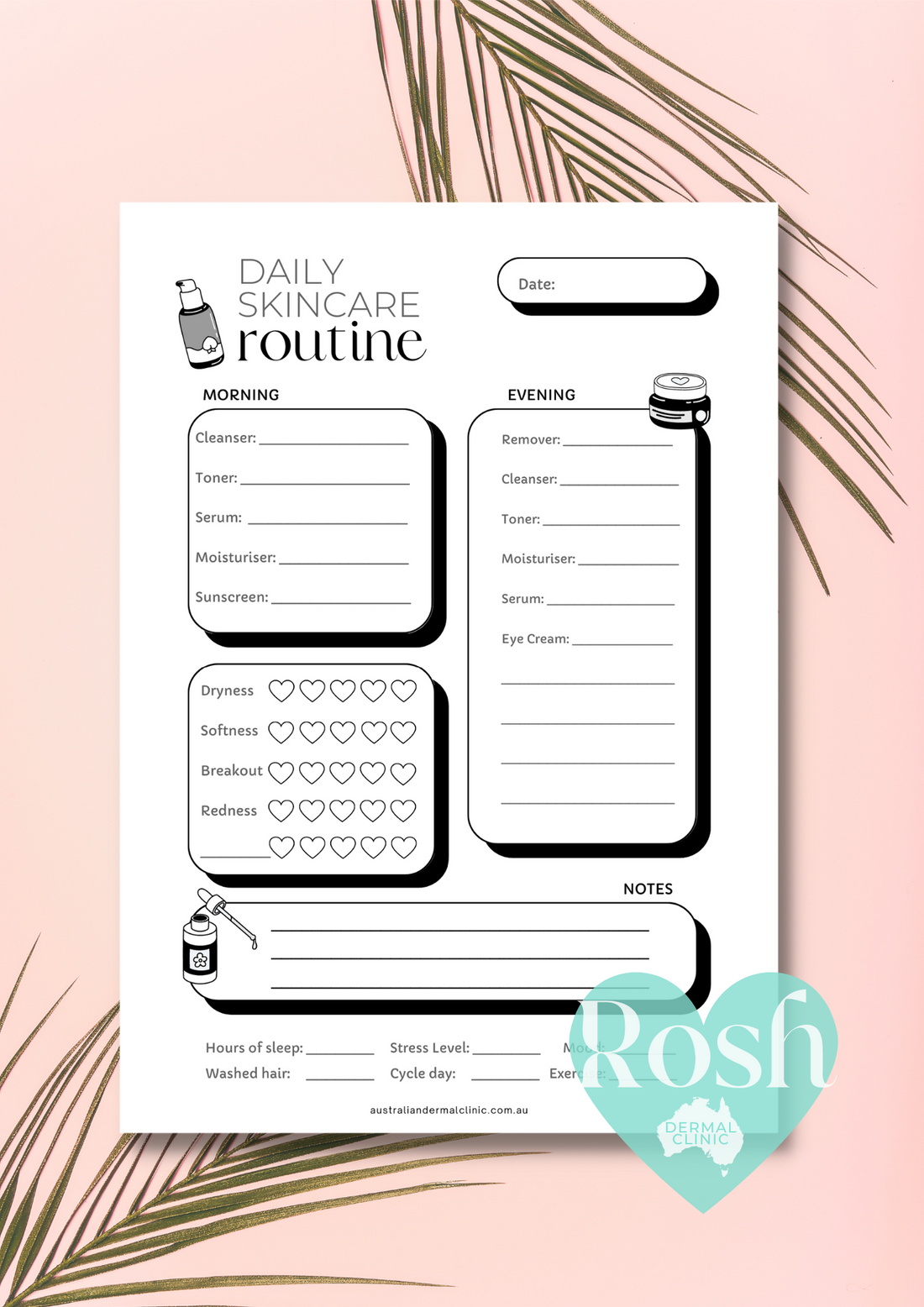 FREE GIFT | Daily Skin-care routine planner Printable | INSTANT DOWNLO ...